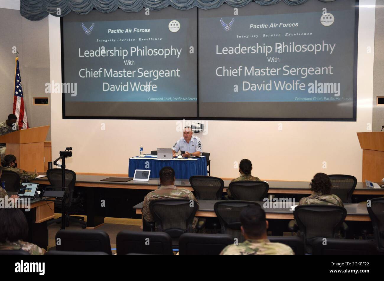 U.S. Air Force Chief Master Sgt. David Wolfe, Pacific Air Forces (PACAF ...