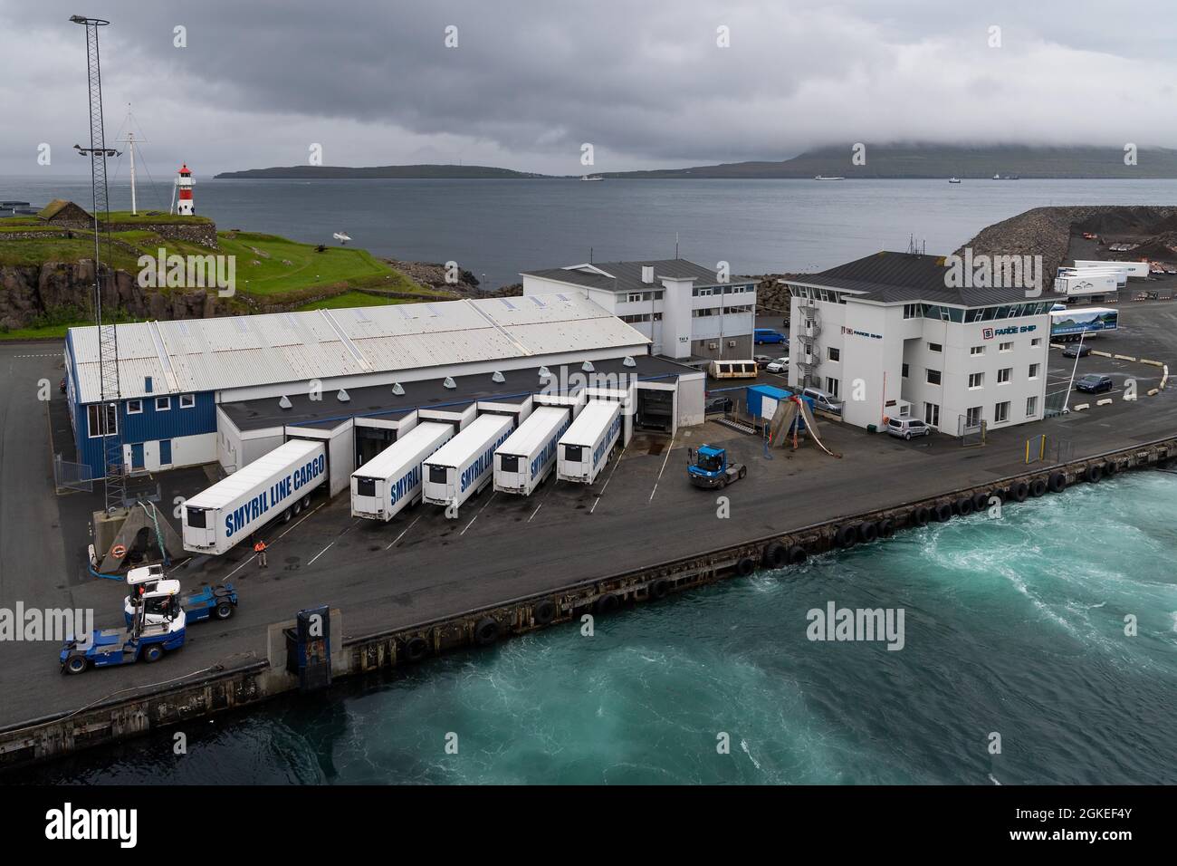 Skansin harbour and lighthouse, historic fortification, Torshavn ...