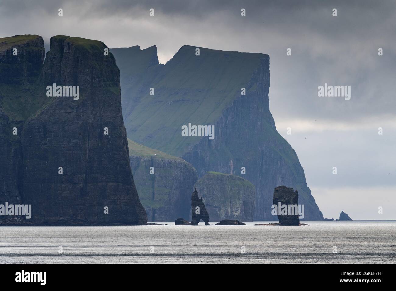 Surf Pillar Risin og Kellingin, Risin and Kellingin, Eysturoy, North ...