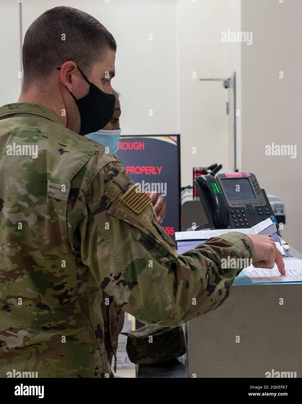 U.S. Air Force Capt. Austin Akey, 379th Air Expeditionary Wing protocol ...