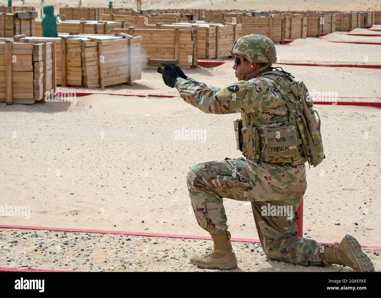 A Task Force Spartan Soldier from Headquarters Support Company, 36th ...