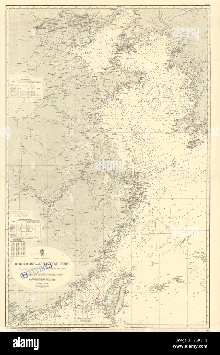 Map of china coast hi-res stock photography and images - Alamy