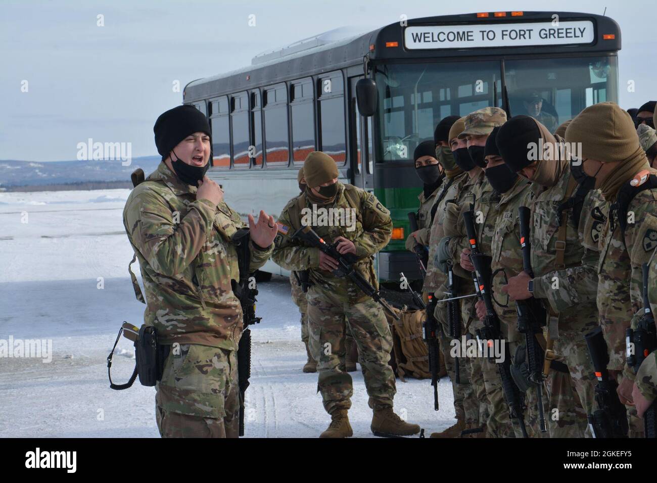 Soldiers with the California Army National Guard's 330th Military ...