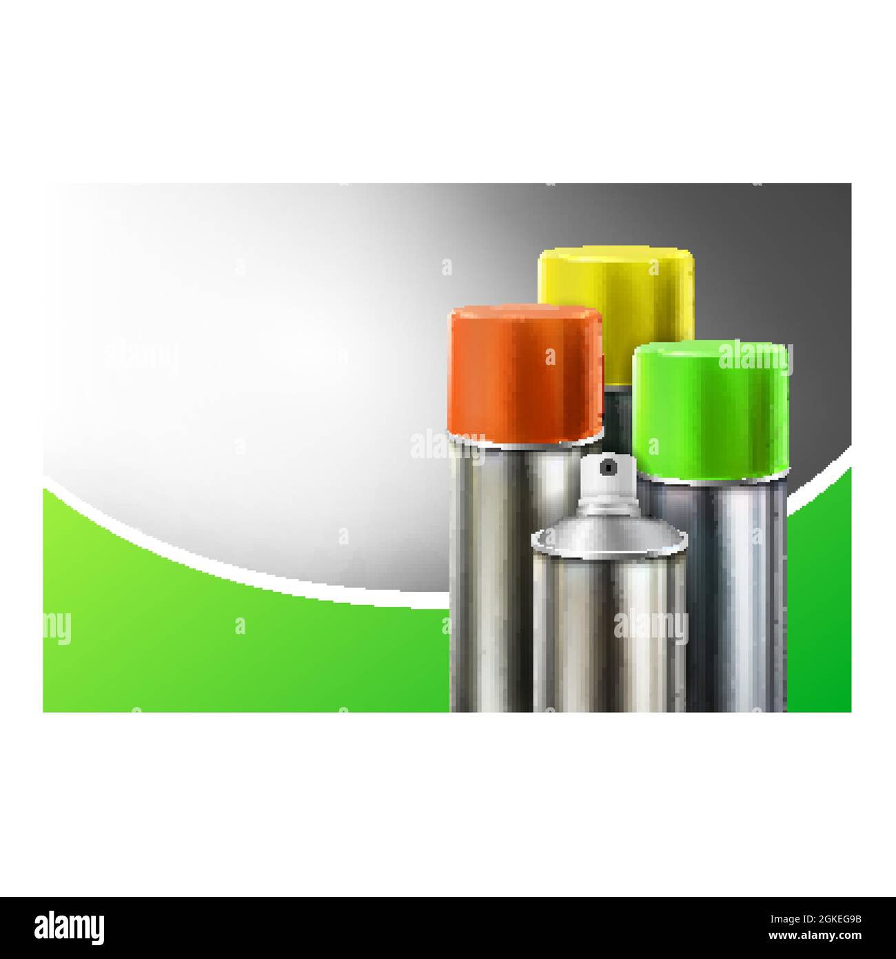 Professional Spray Paint Promotional Banner Vector Stock Vector Image ...