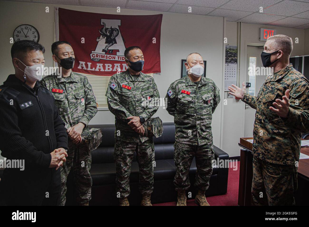 Senior enlisted representatives of the Pohang Special Security Area ...