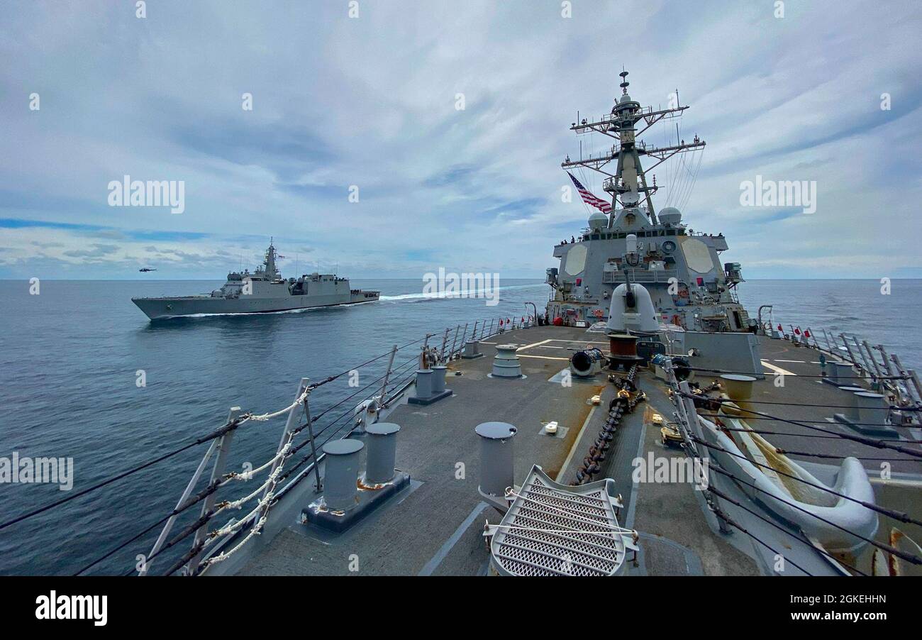 INDIAN OCEAN (March 31, 2021) The Arleigh Burke-class guided-missile ...