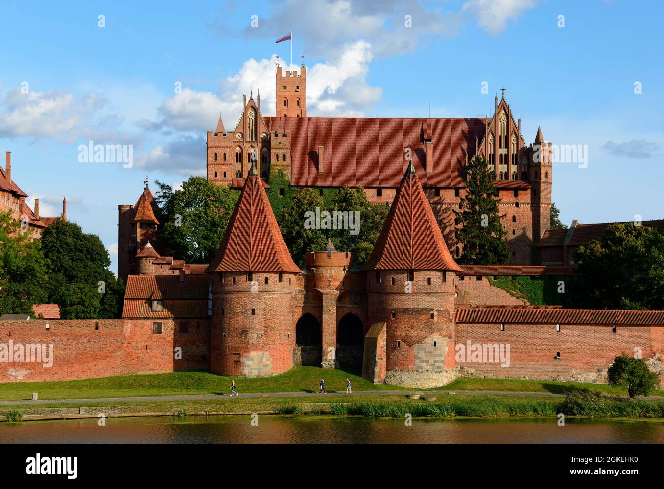 Marienburg, Nogat River, Malbork, Pomerania, Bridge Gate, Poland Stock ...