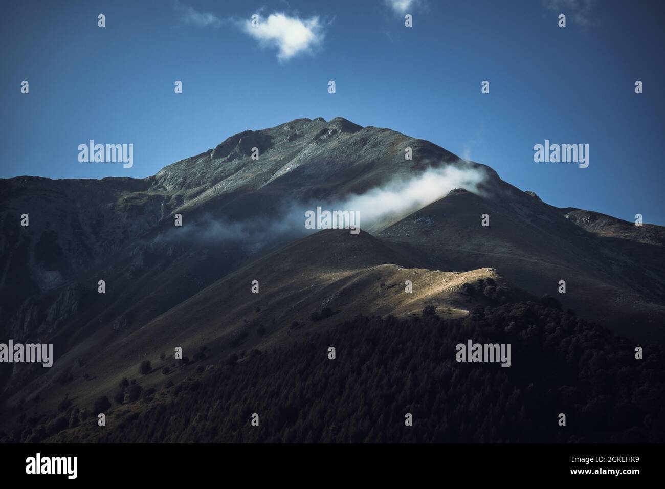 Beautiful mountain range under the daylight sky Stock Photo - Alamy