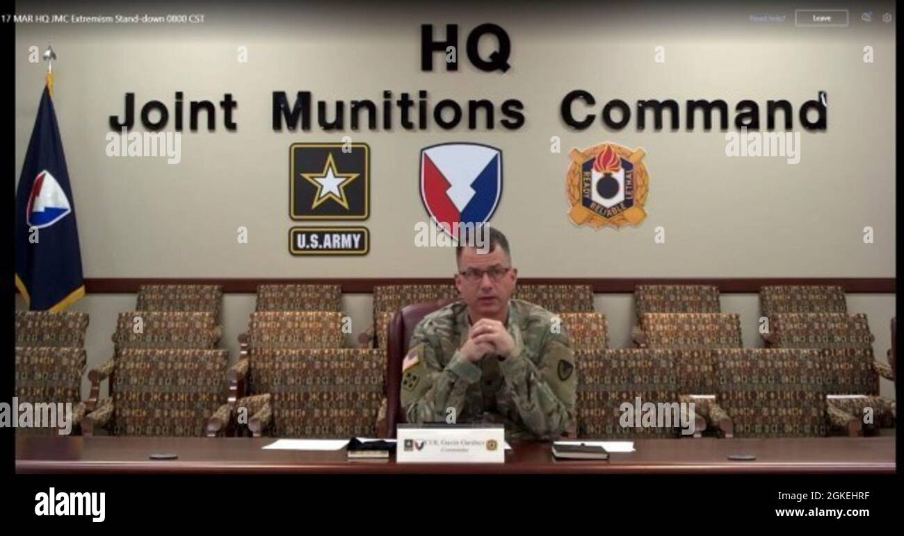 Col. Gavin Gardner, commander of Joint Munitions Command, trains the ...