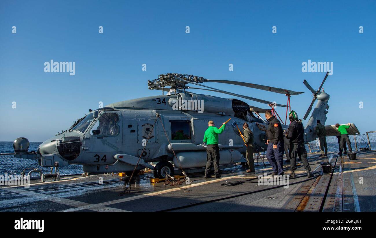 PACIFIC OCEAN (March 31, 2021) U.S. Sailors, assigned to the “Magicians ...
