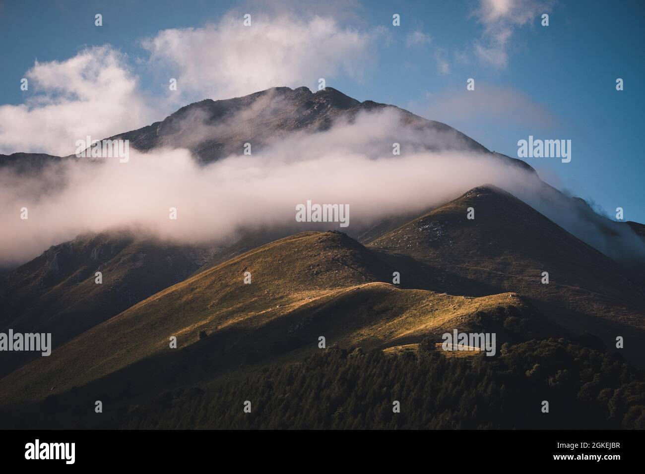 Beautiful mountain range under the daylight sky Stock Photo - Alamy