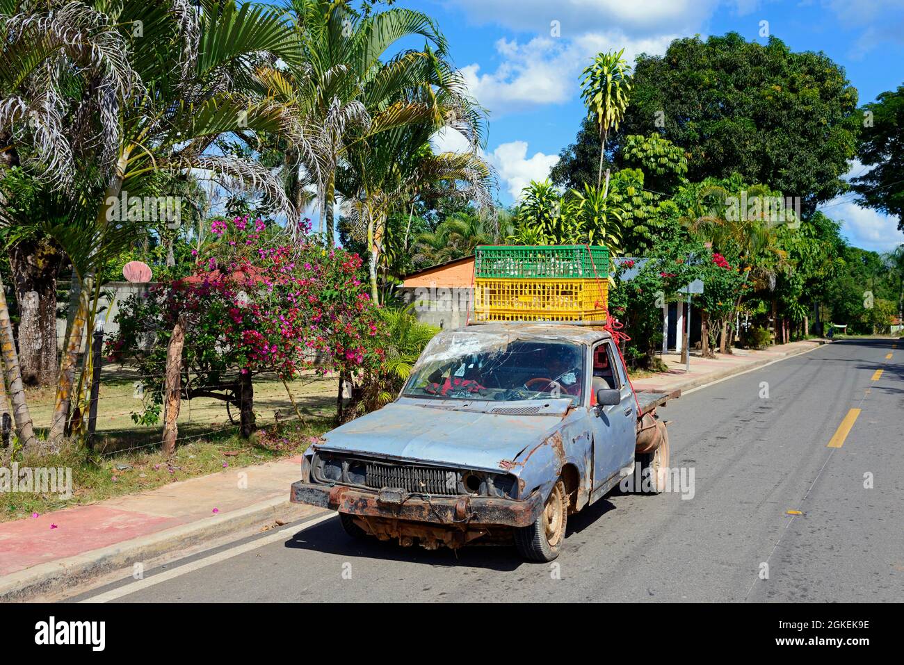 Old car, Comatillo, Caribbean, America, Dominican Republic Stock Photo ...