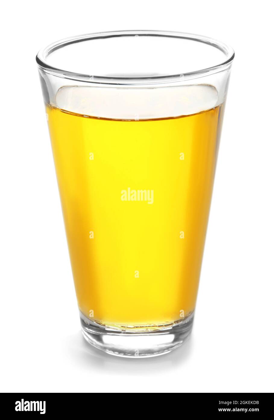 Glass with oil on white background Stock Photo - Alamy