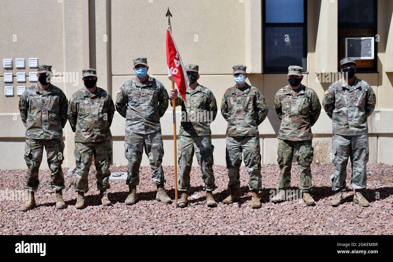 Members of the 647th Regional Support Group (Forward), Fort Bliss ...