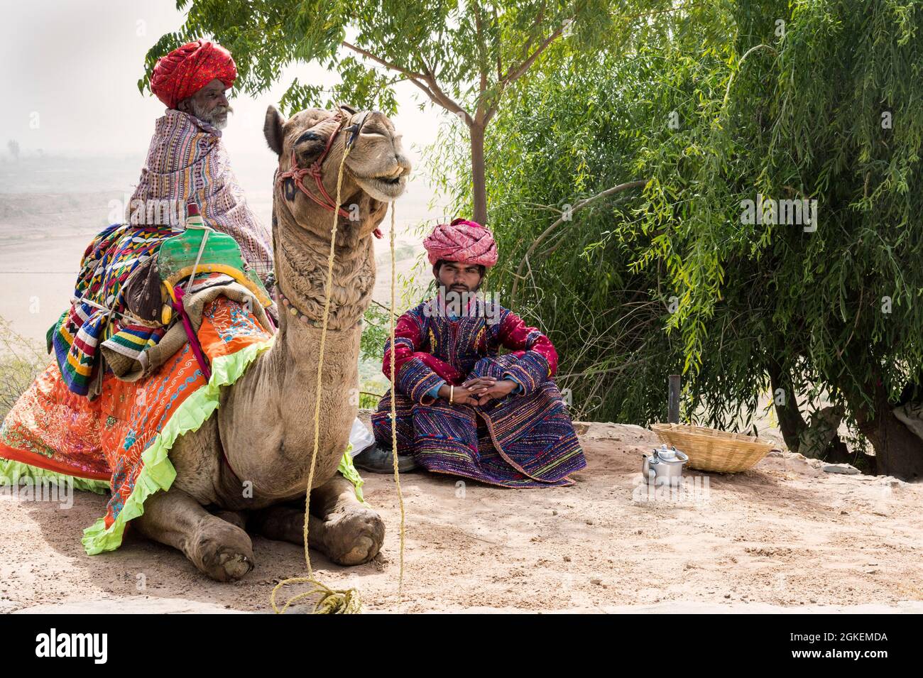 Men of the Dhebariya Rabari community in traditional dress with a ...