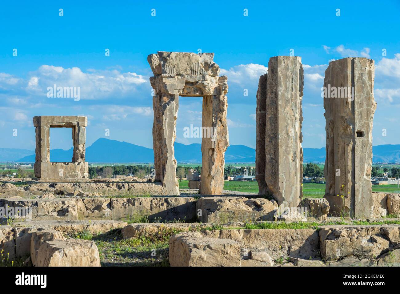 Persepolis, ruins of Hadish Palace, Fars Province, Islamic Republic of ...
