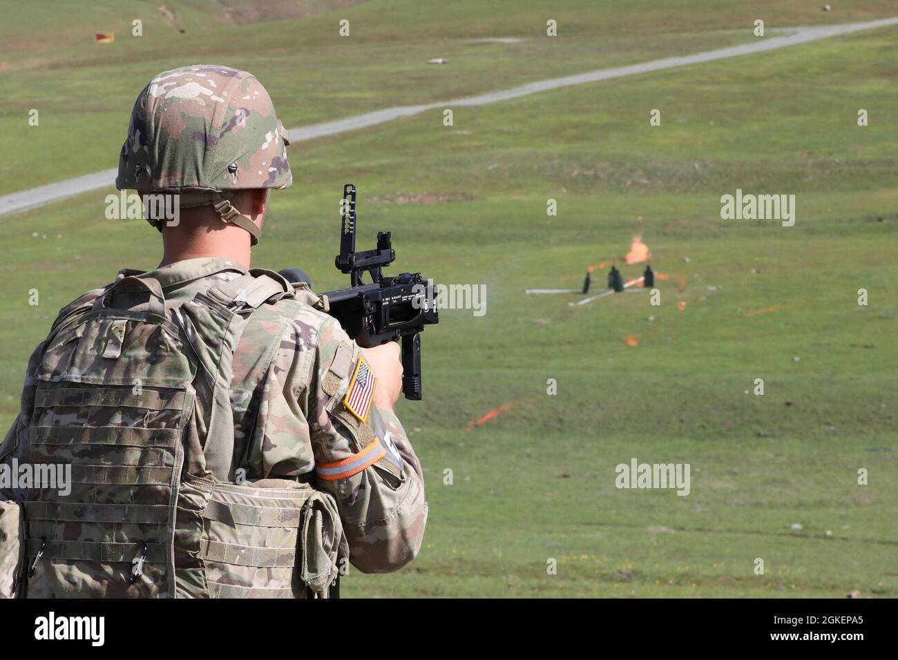 U.S. Army Spc. Caleb Romero of the California National Guard’s 330th ...