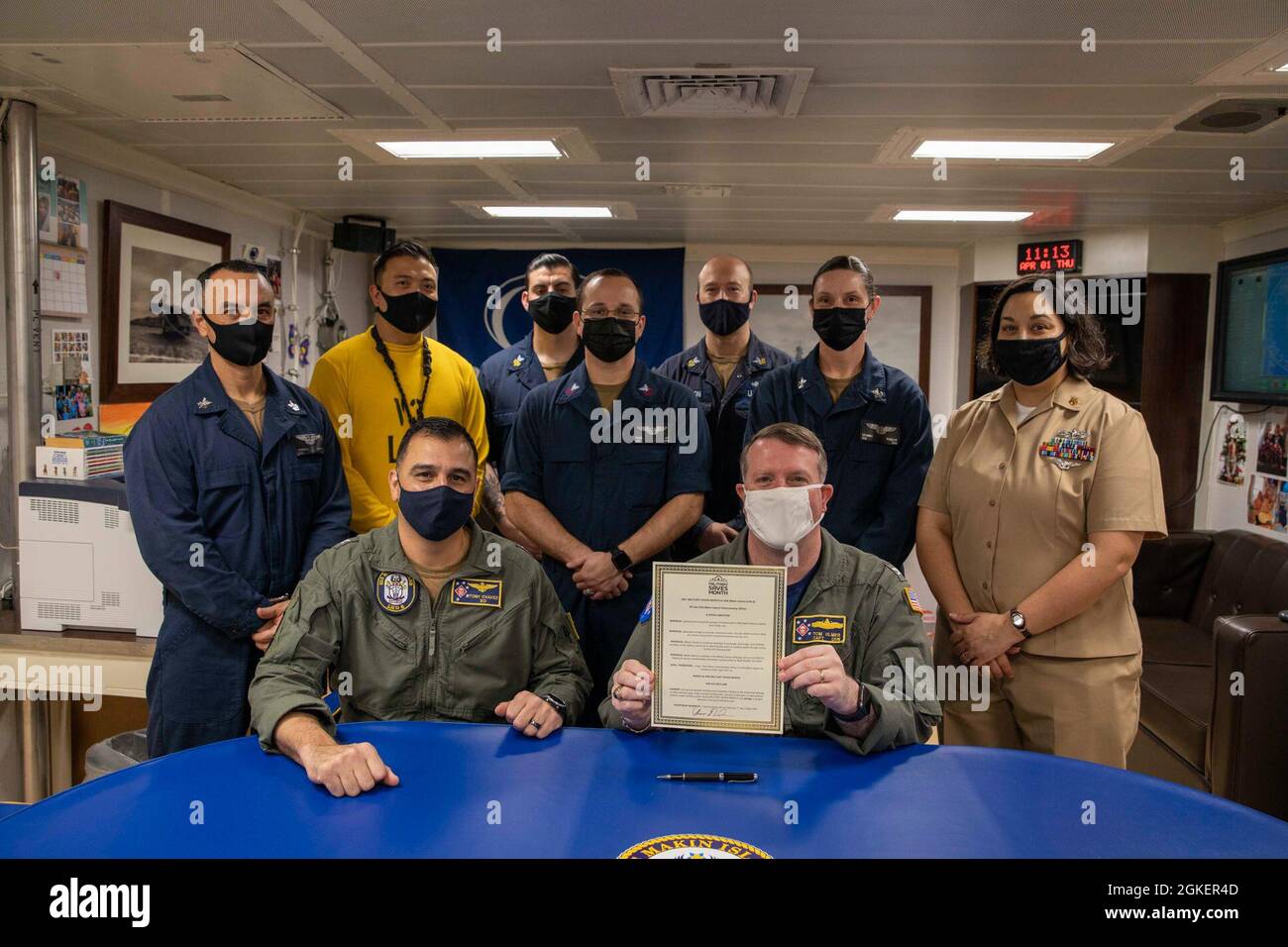 INDIAN OCEAN (April 1, 2021) – U.S. Navy Capt. Thomas Ulmer, commanding ...