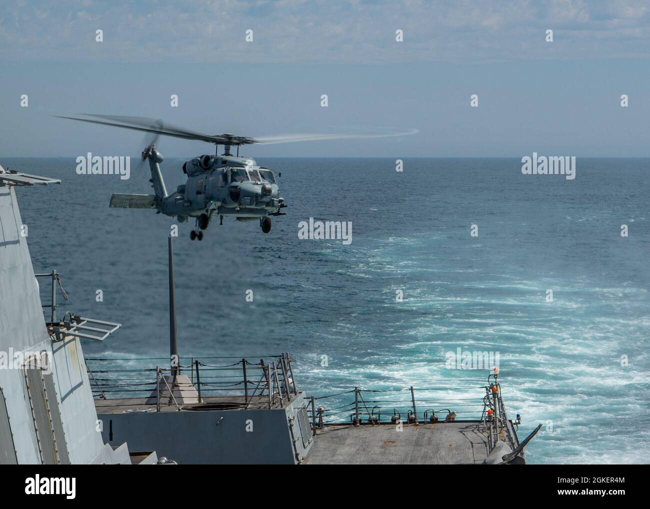 PACIFIC OCEAN (April 1, 2021) An MH-60R Sea Hawk, assigned to the ...