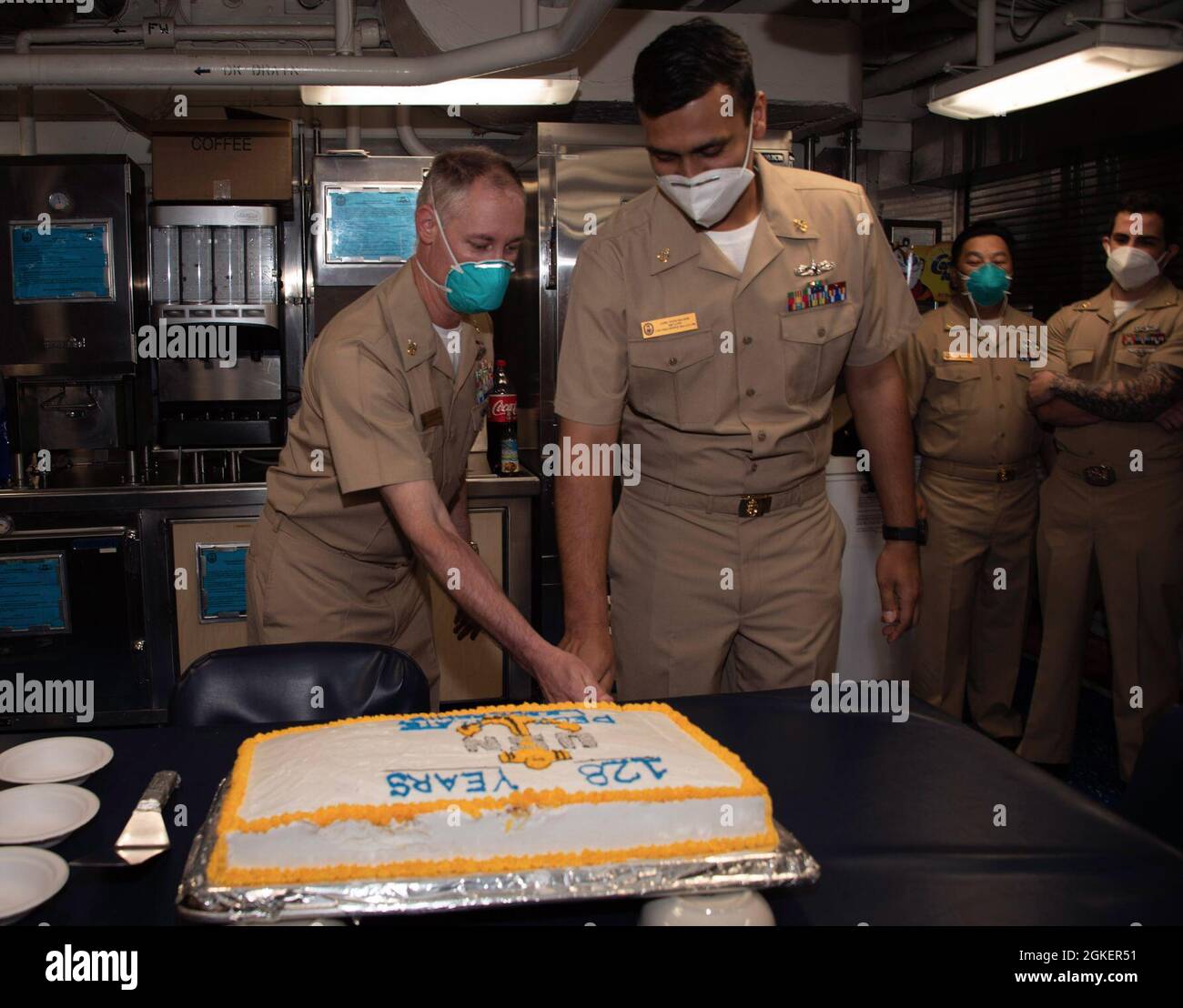 210401-N-IE405-1259 RED SEA (April 1, 2021) Guided-missile cruiser USS ...