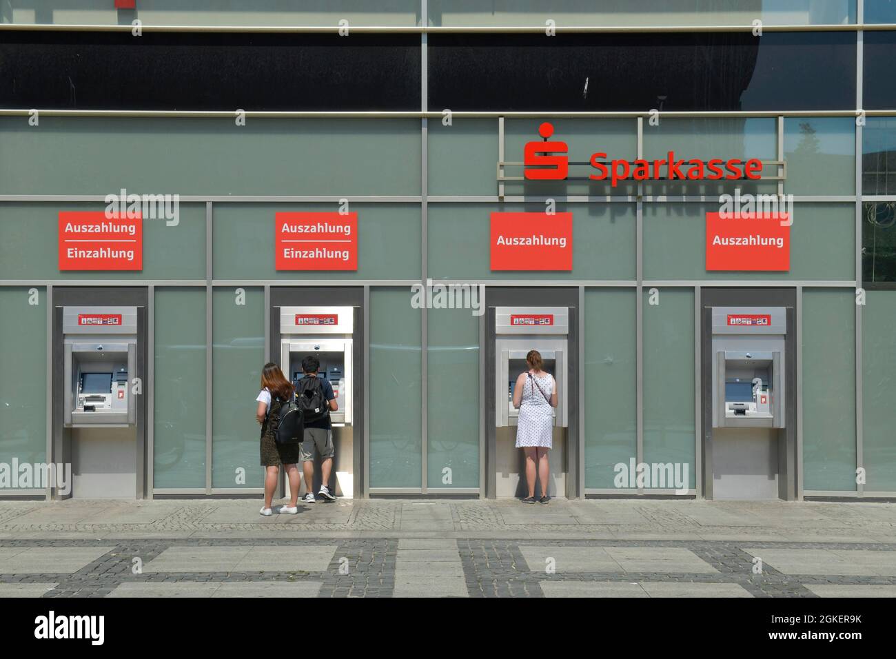ATM, Savings Bank, Alexanderplatz, Mitte, Berlin, Germany Stock Photo ...