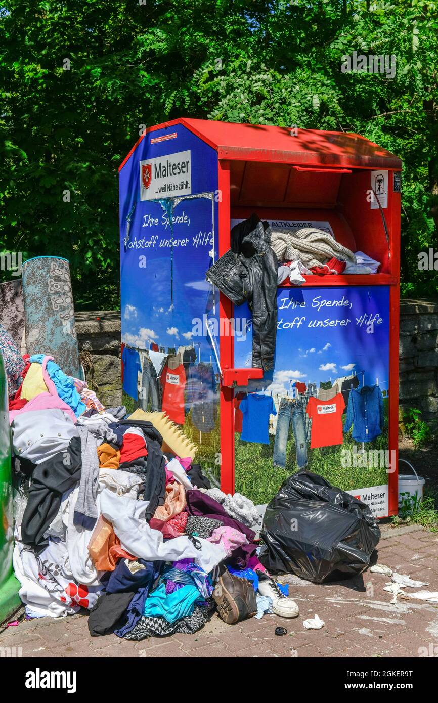 Old clothes collection container hi-res stock photography and images ...