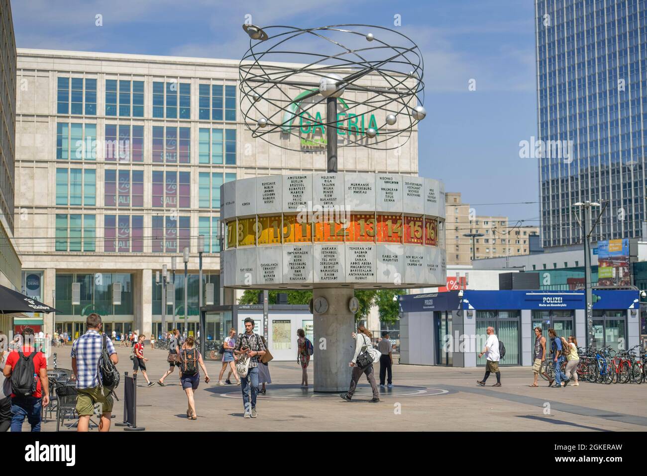World Time Clock, Alexanderplatz, Mitte, Berlin, Germany Stock Photo ...