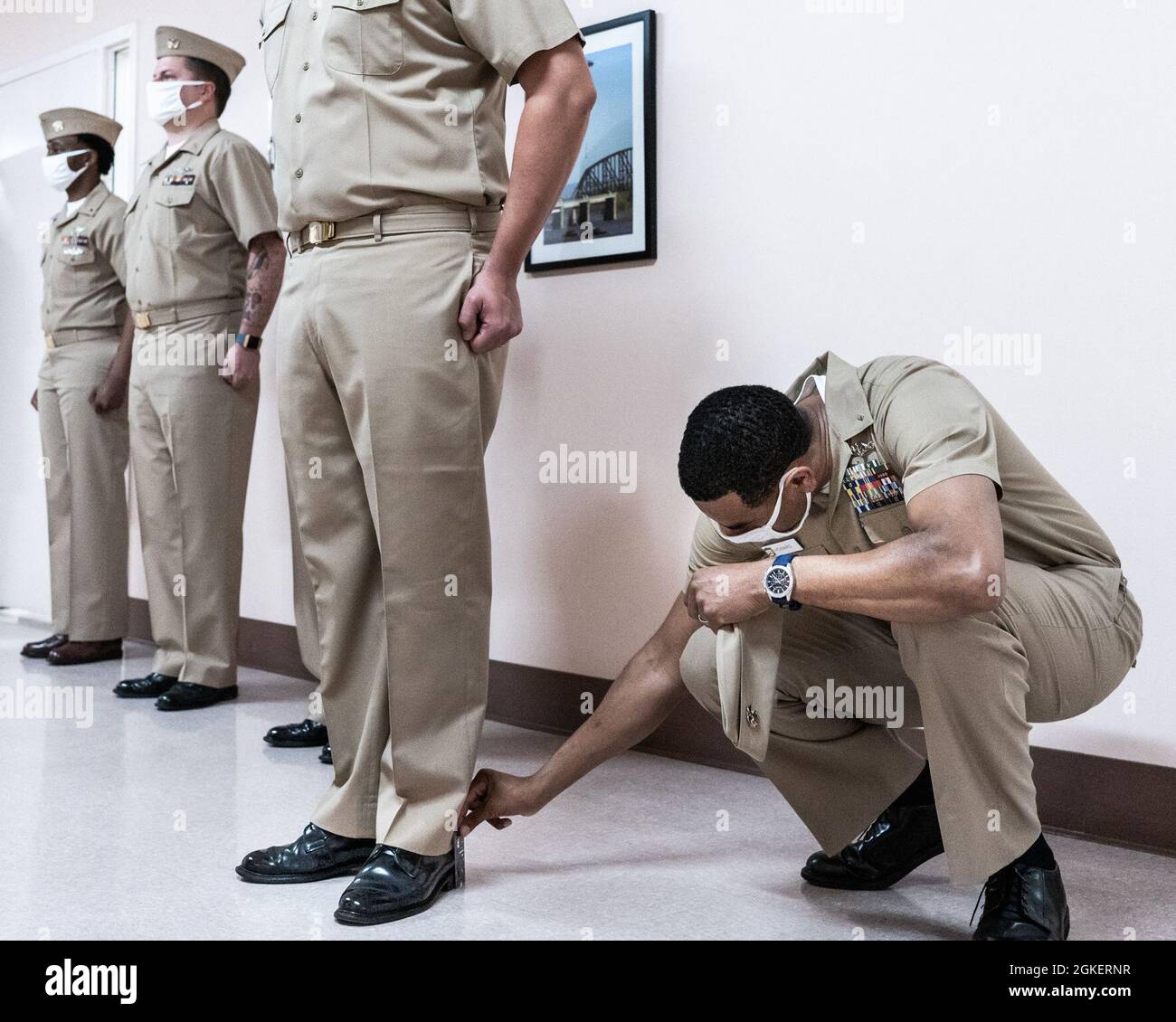 Lt. j.g. Markus D. Howard, an instructor assigned to Officer Training ...