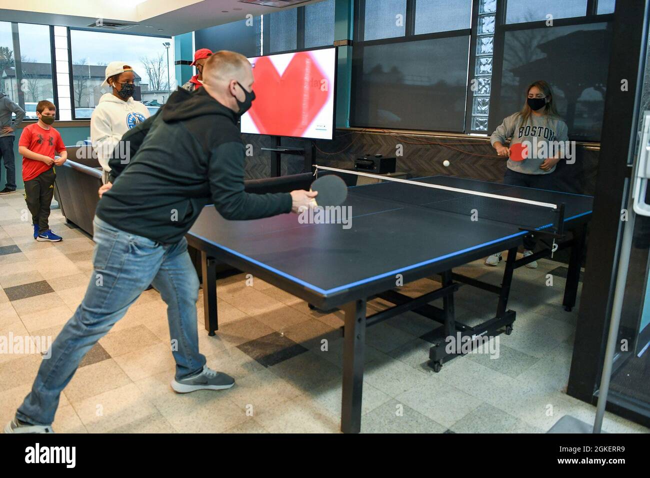 Chief Master Sgt. Bill Hebb, installation command chief, volleys to ...