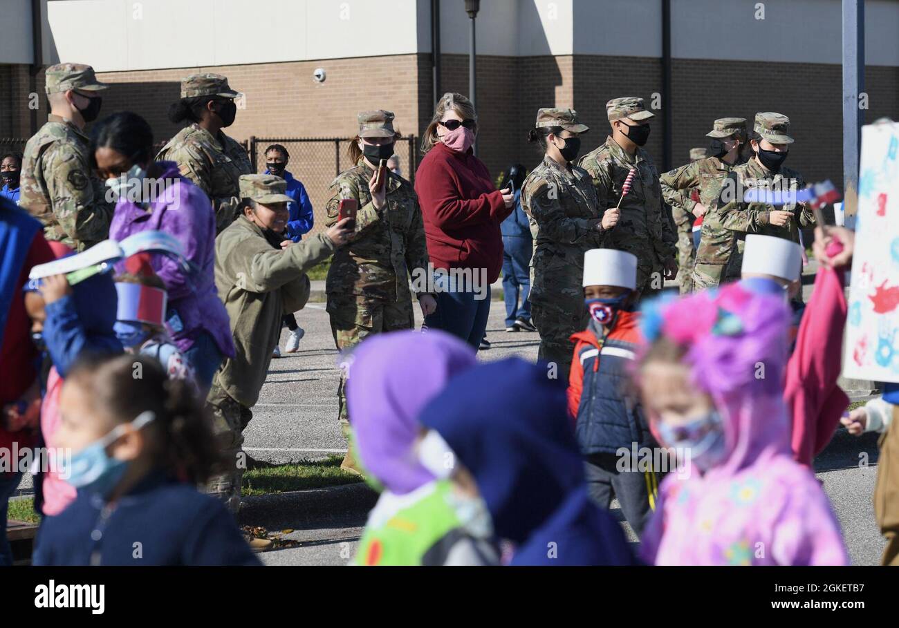 Keesler personnel attend a children's parade in front of the child ...