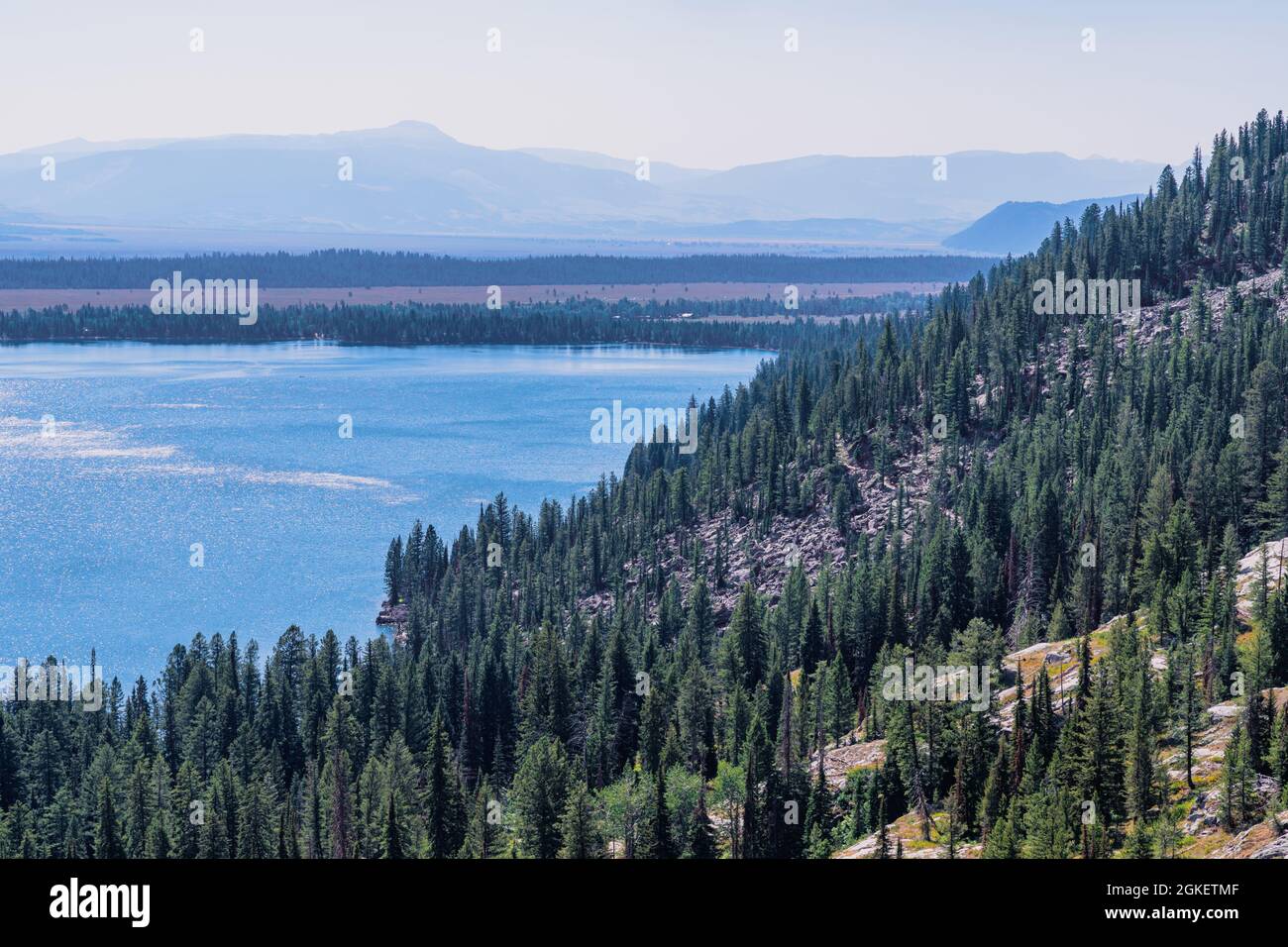View from Inspiration Point in Grand Teton National Park Wyoming Stock ...