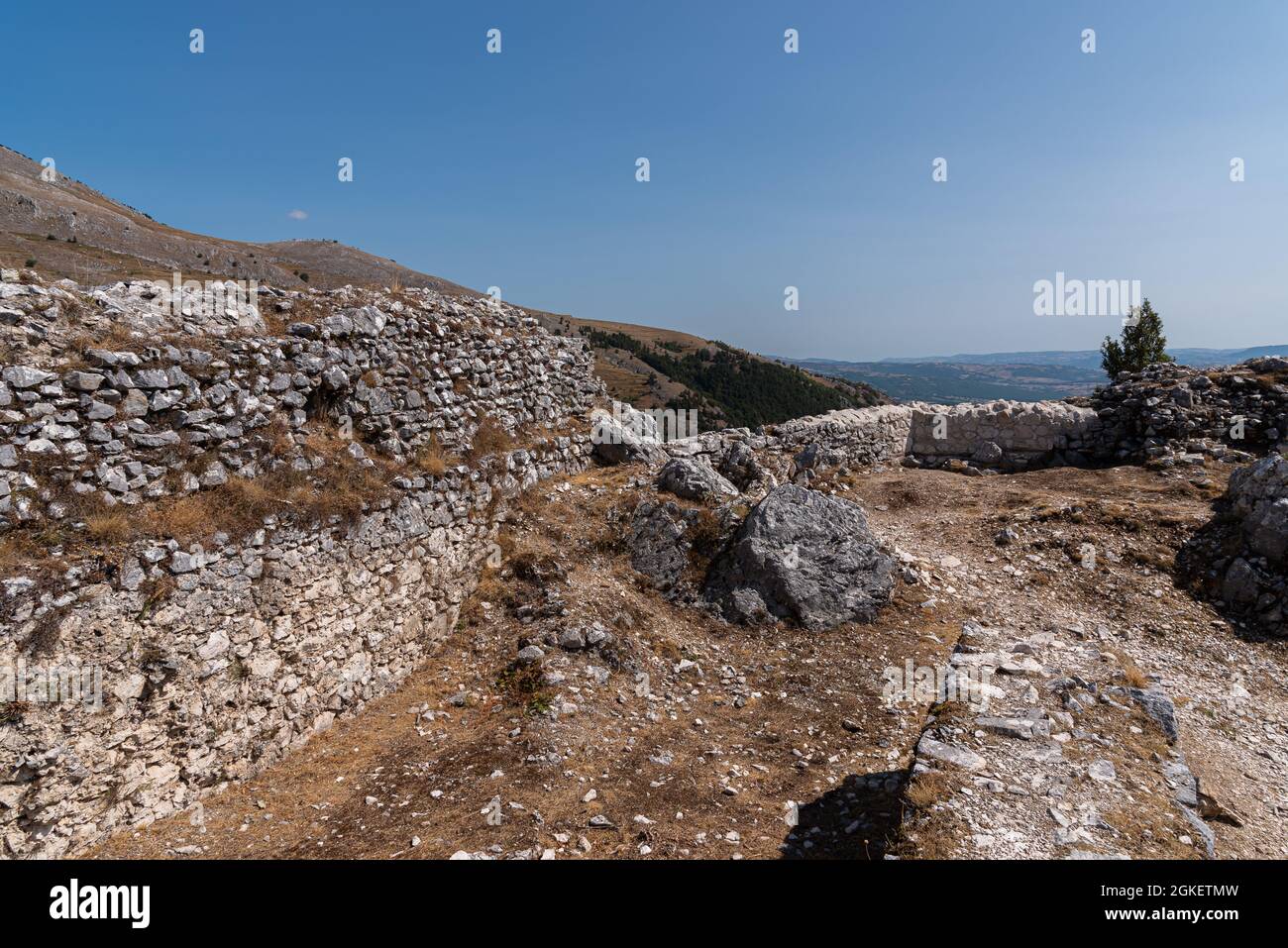 On the top of the hill on which the town is built there are the ruins ...