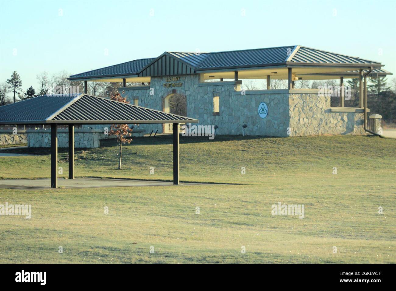 The installation parade field is shown April 1, 2021, at Fort McCoy ...