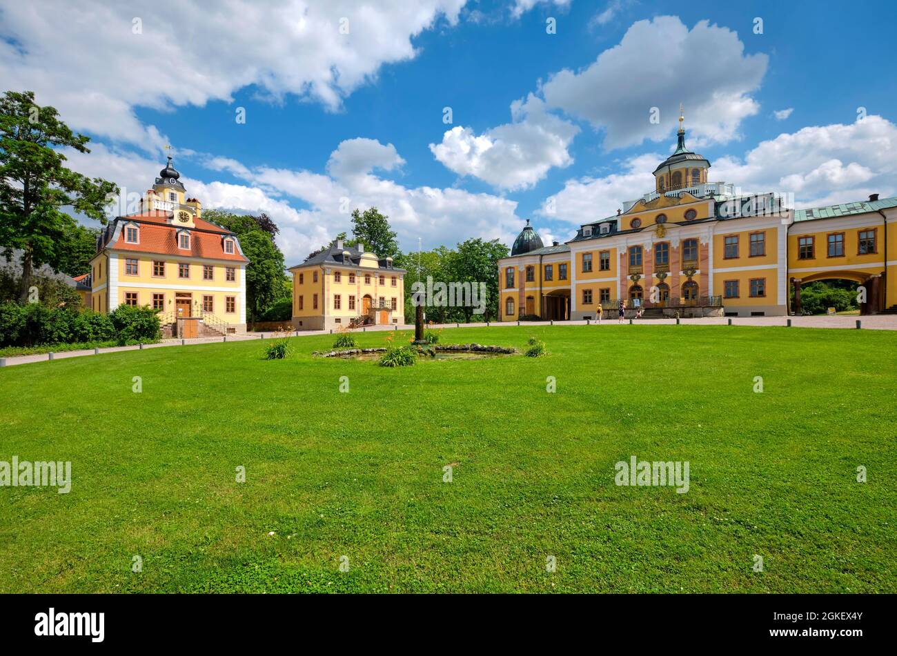 Cavalier houses and palace, Belvedere palace complex, Weimar, Thuringia ...