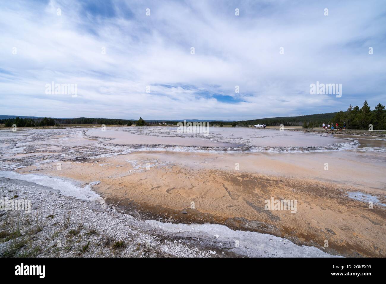 Great Fountain Geyser in Yellowstone National Park Stock Photo - Alamy