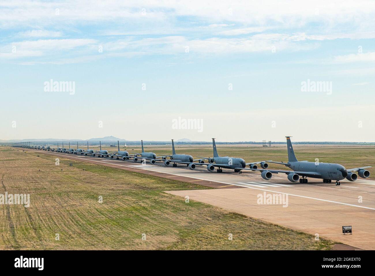 U.S. Air Force KC-135 Stratotankers, KC-46 Pegasus and C-17 Globemaster ...