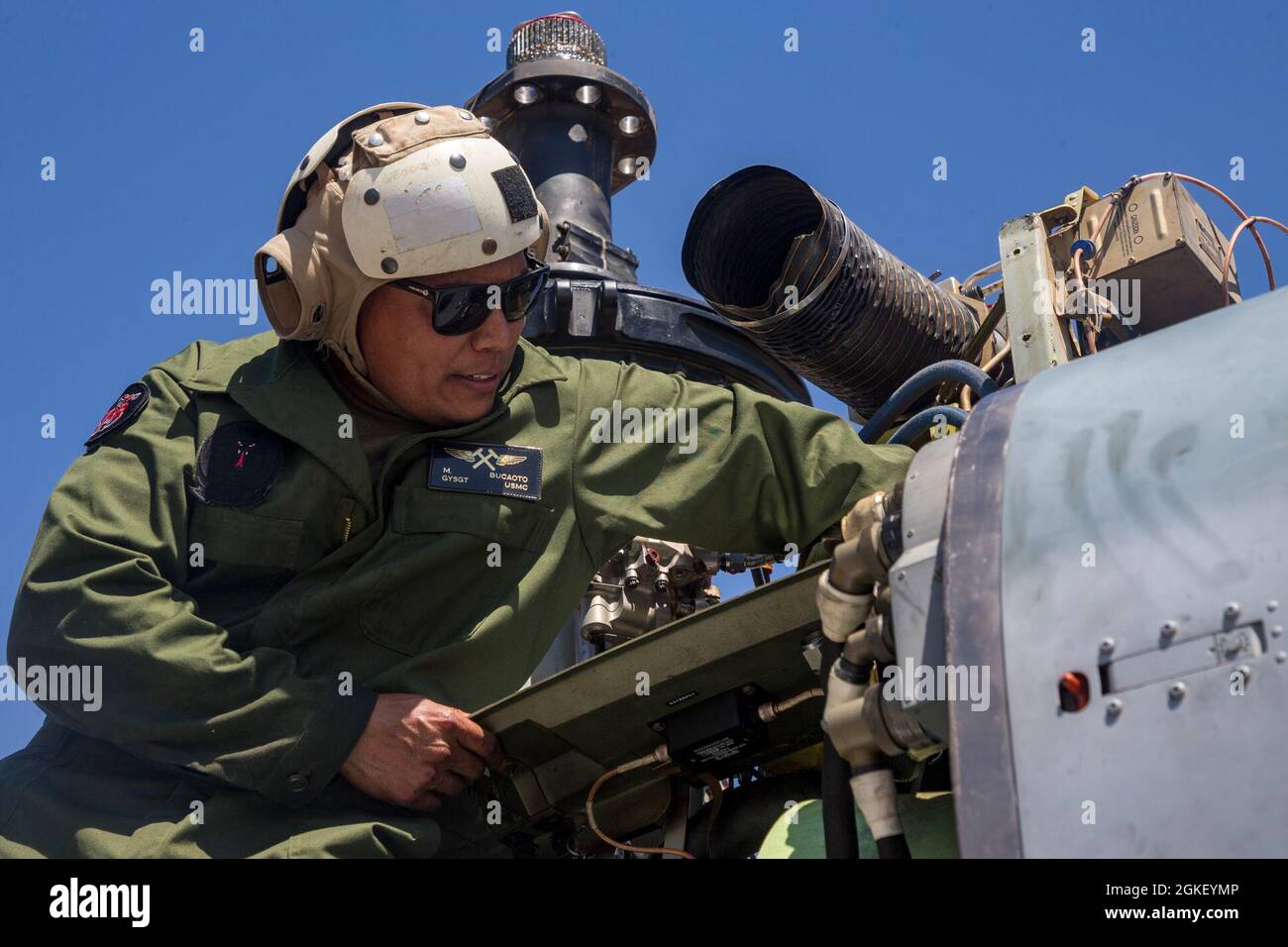 U.S. Marine Corps Gunnery Sgt. Mariano Bucaoto, a helicopter airframe ...