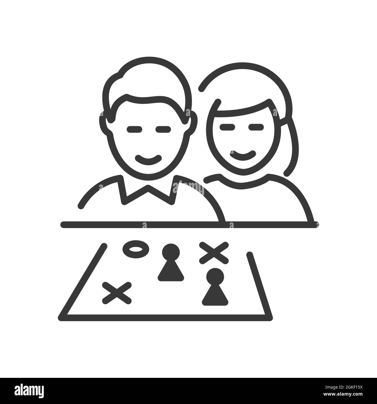 Girl and boy playing chess Stock Vector Images - Alamy