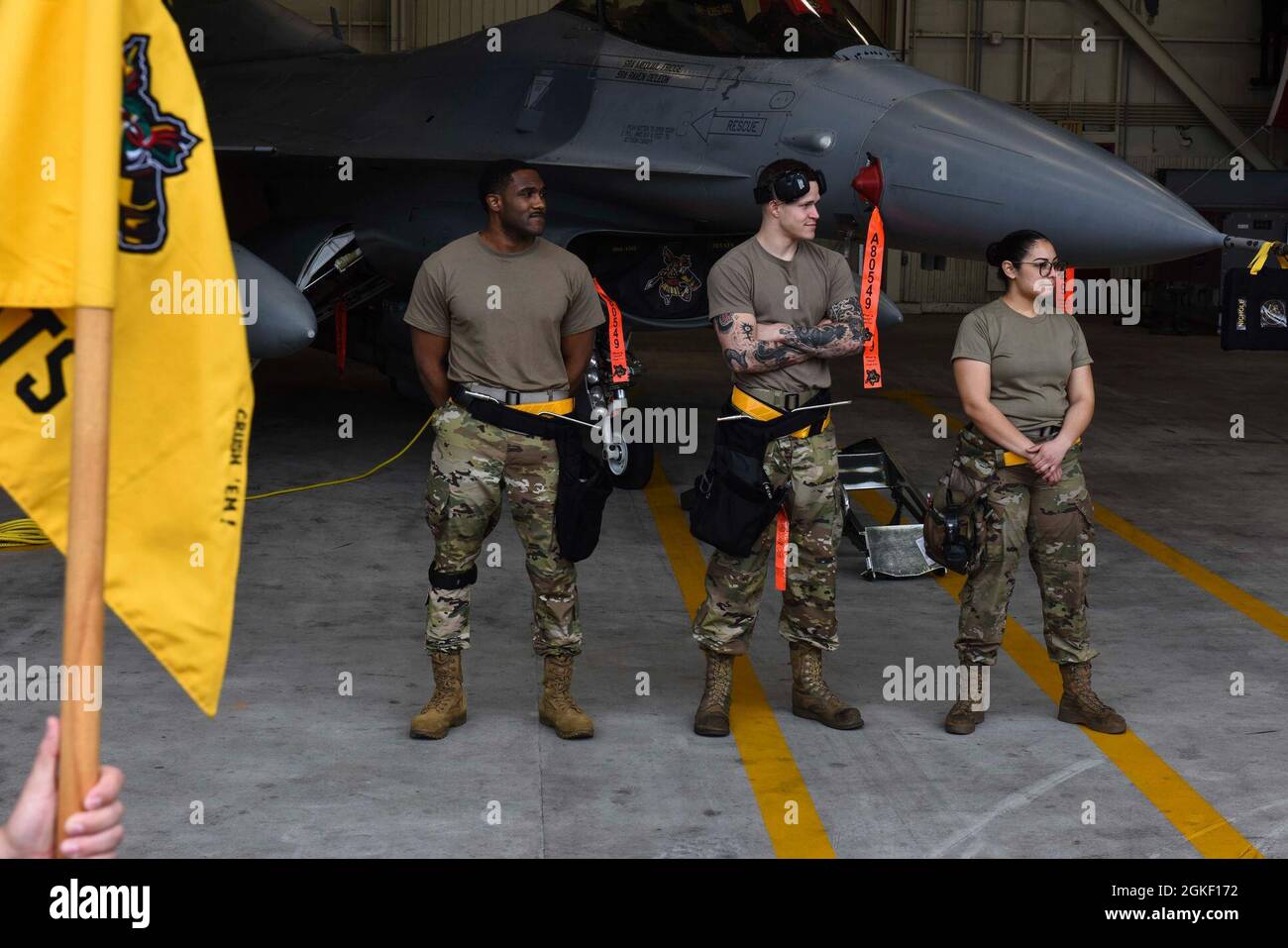 Staff Sgt. Matthew Banks, 80th Aircraft Maintenance Unit weapons load ...