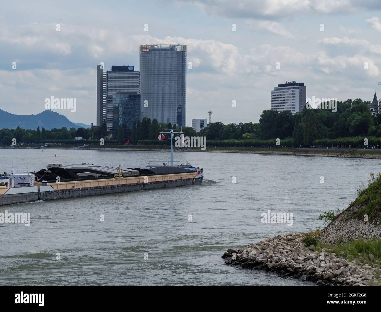 the city of Bonn and the river rhine Stock Photo - Alamy
