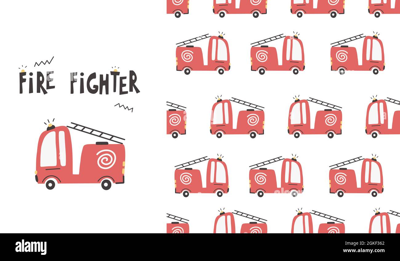 Firetruck vector Stock Vector Images - Alamy