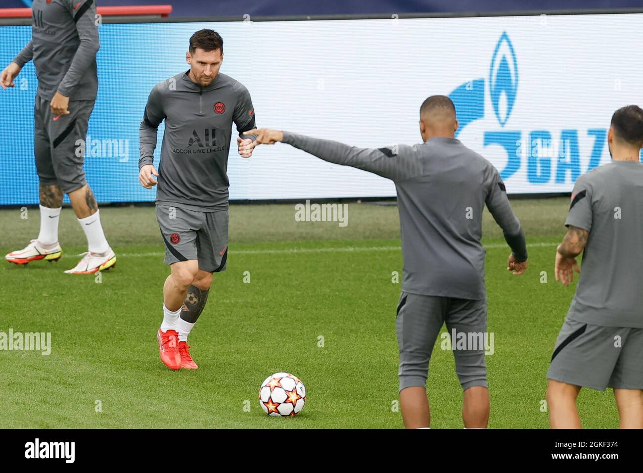 PSG's Lionel Messi pictured during a training session of French club ...