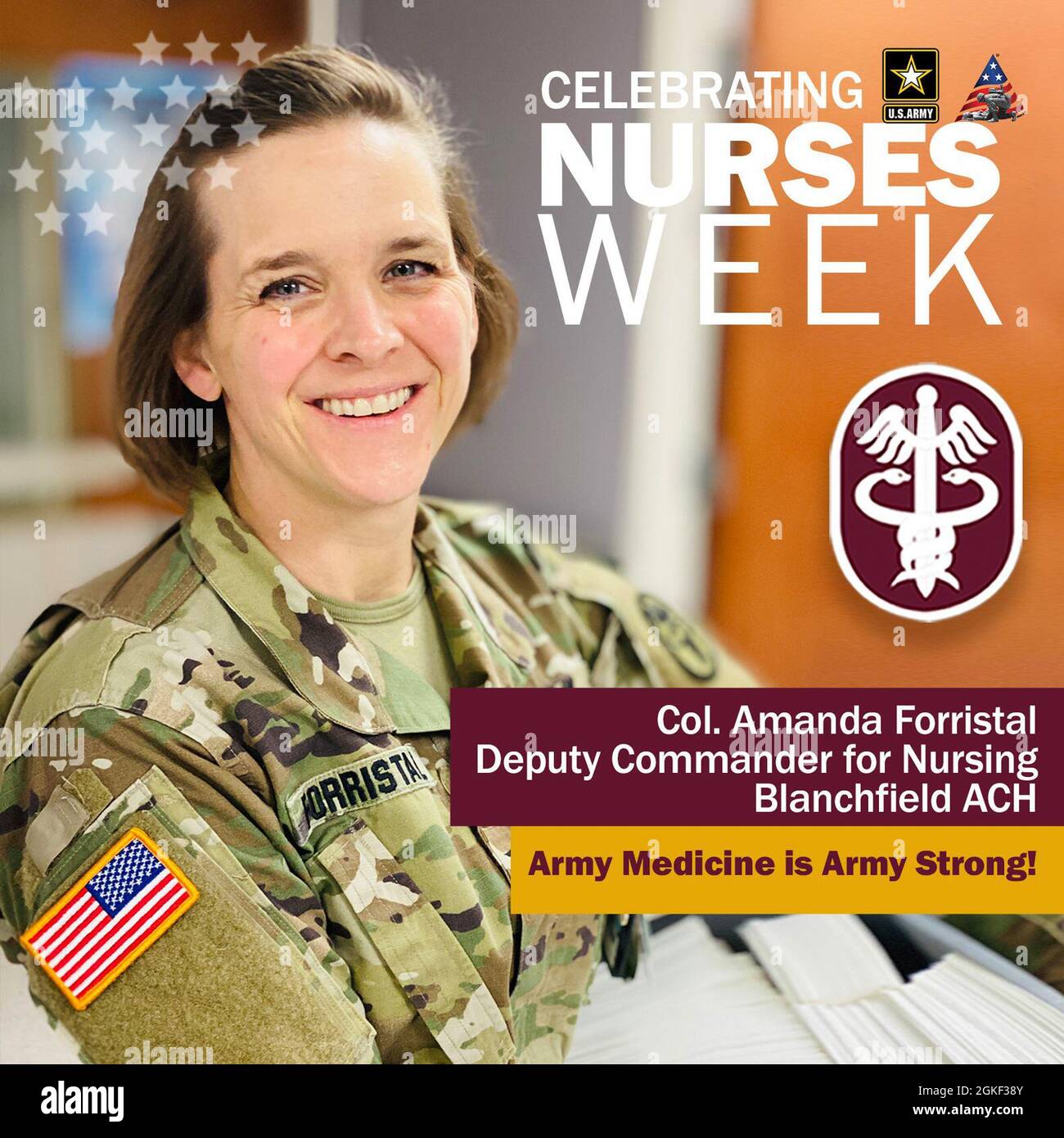 A shout-out to the U.S. Army nurses who make Army Medicine proud! Stock ...