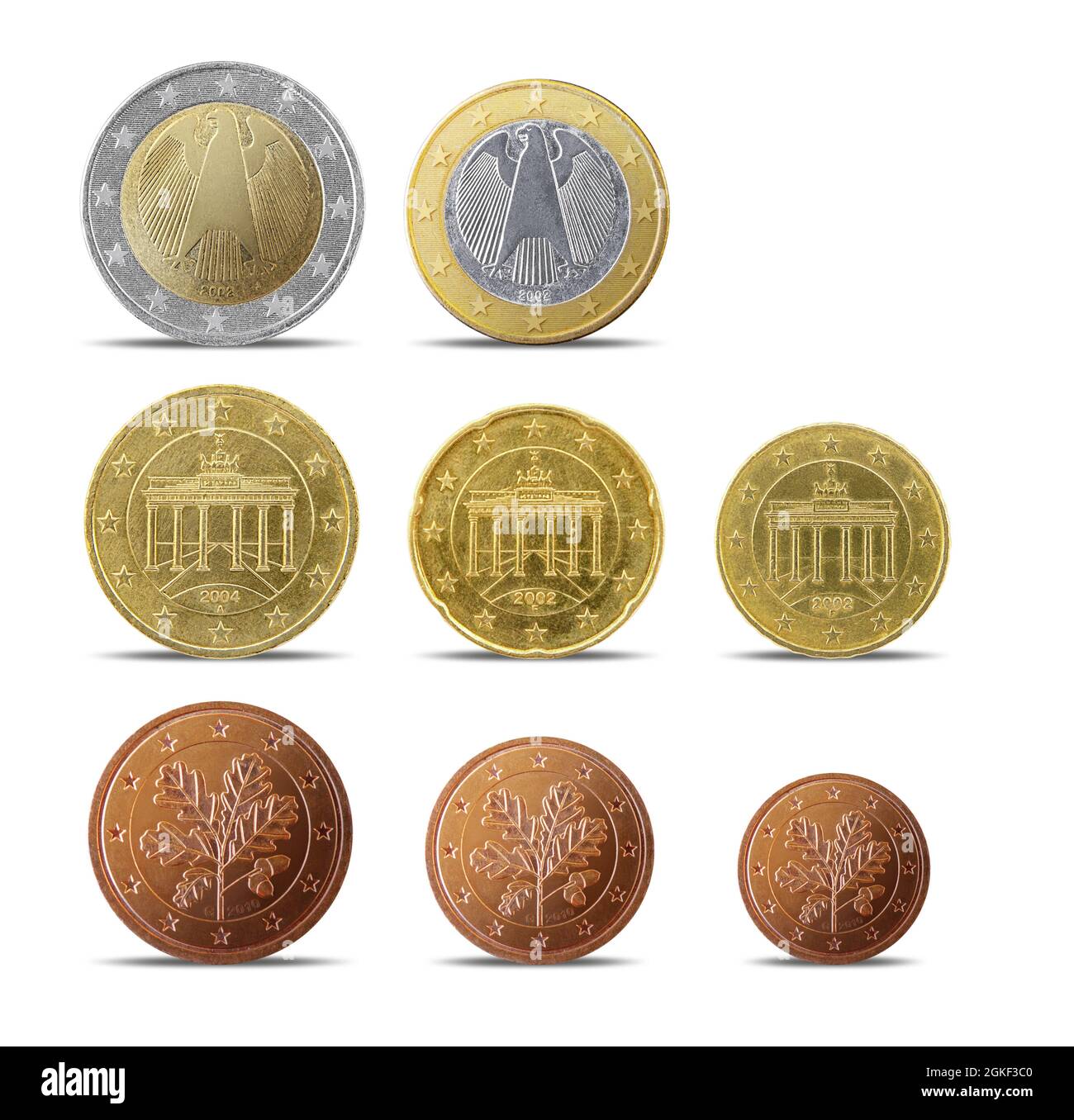 German Euro Coins Isolated On White Background Stock Photo Alamy German Euro Coins Isolated On White Background Stock Photo Alamy