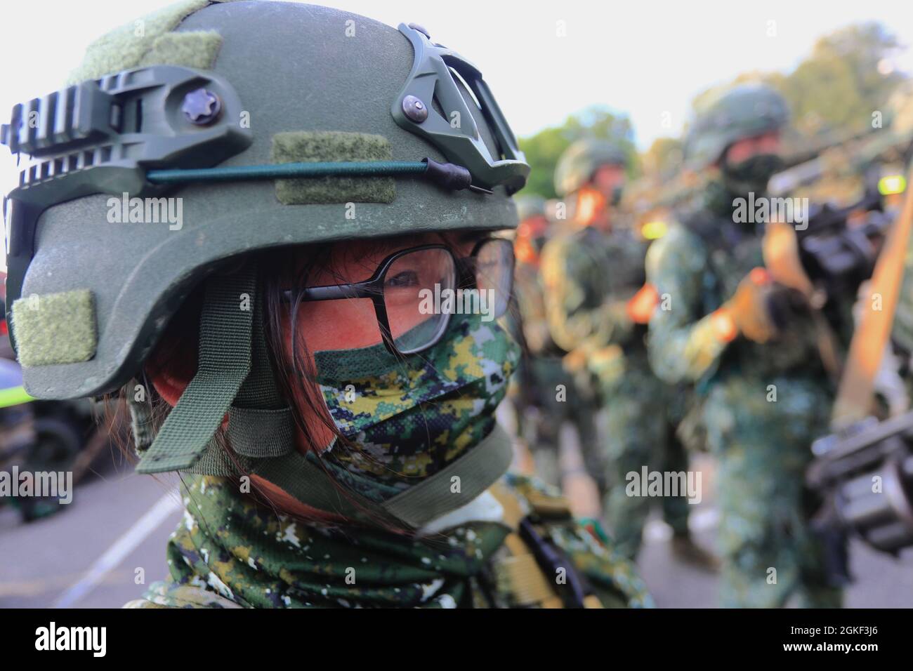 Tainan, Taipei, Taiwan. 14th Sep, 2021. Taiwanese soldiers are seen ...