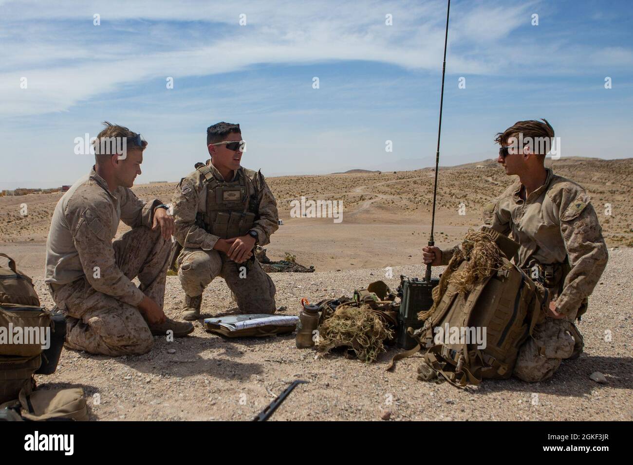 Marines with 1st Light Armor Reconnaissance Battalion plan for air ...