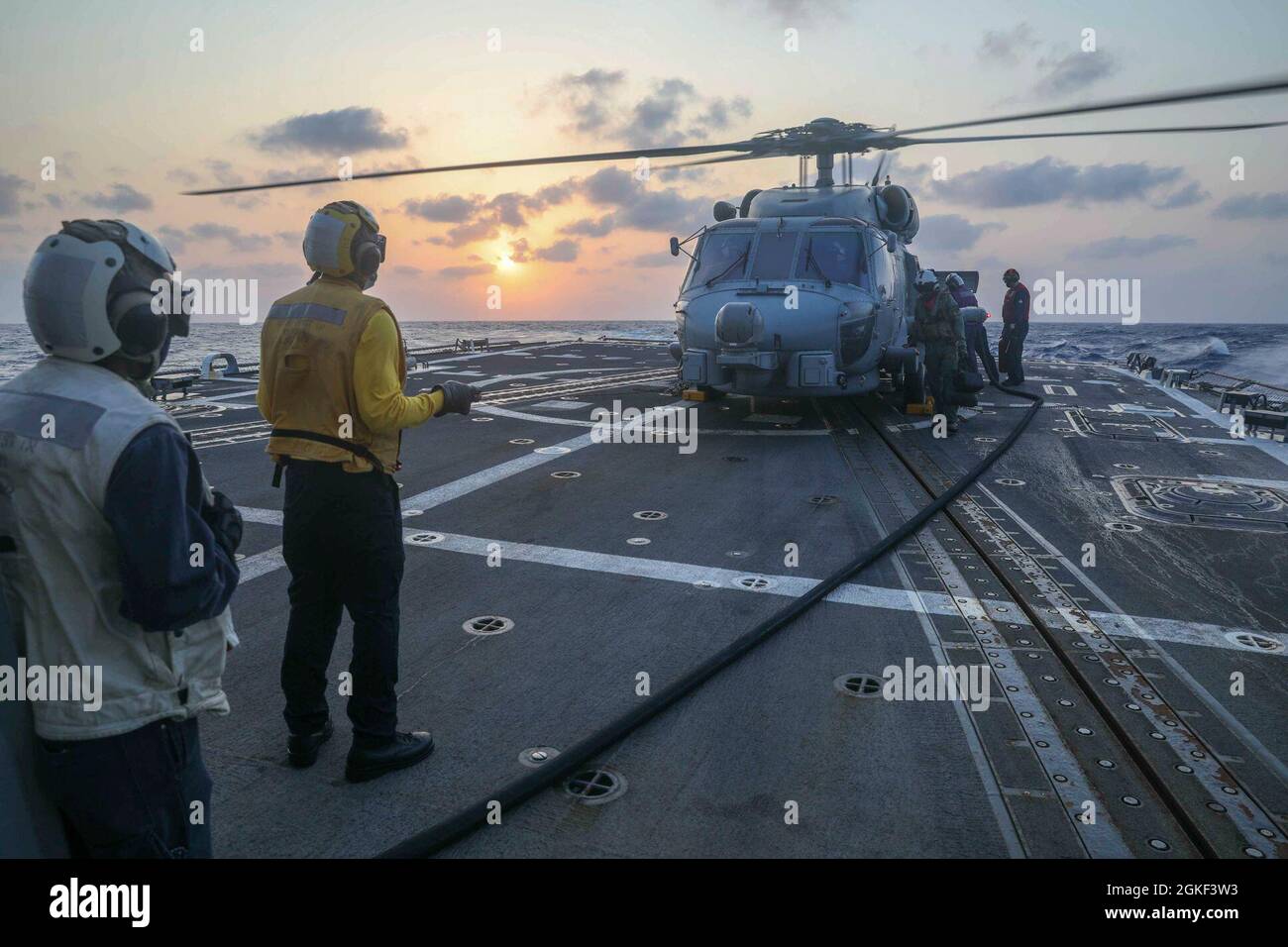PHILIPPINE SEA (April 5, 2021) Boatswain’s Mate 3rd Class Reshawn ...