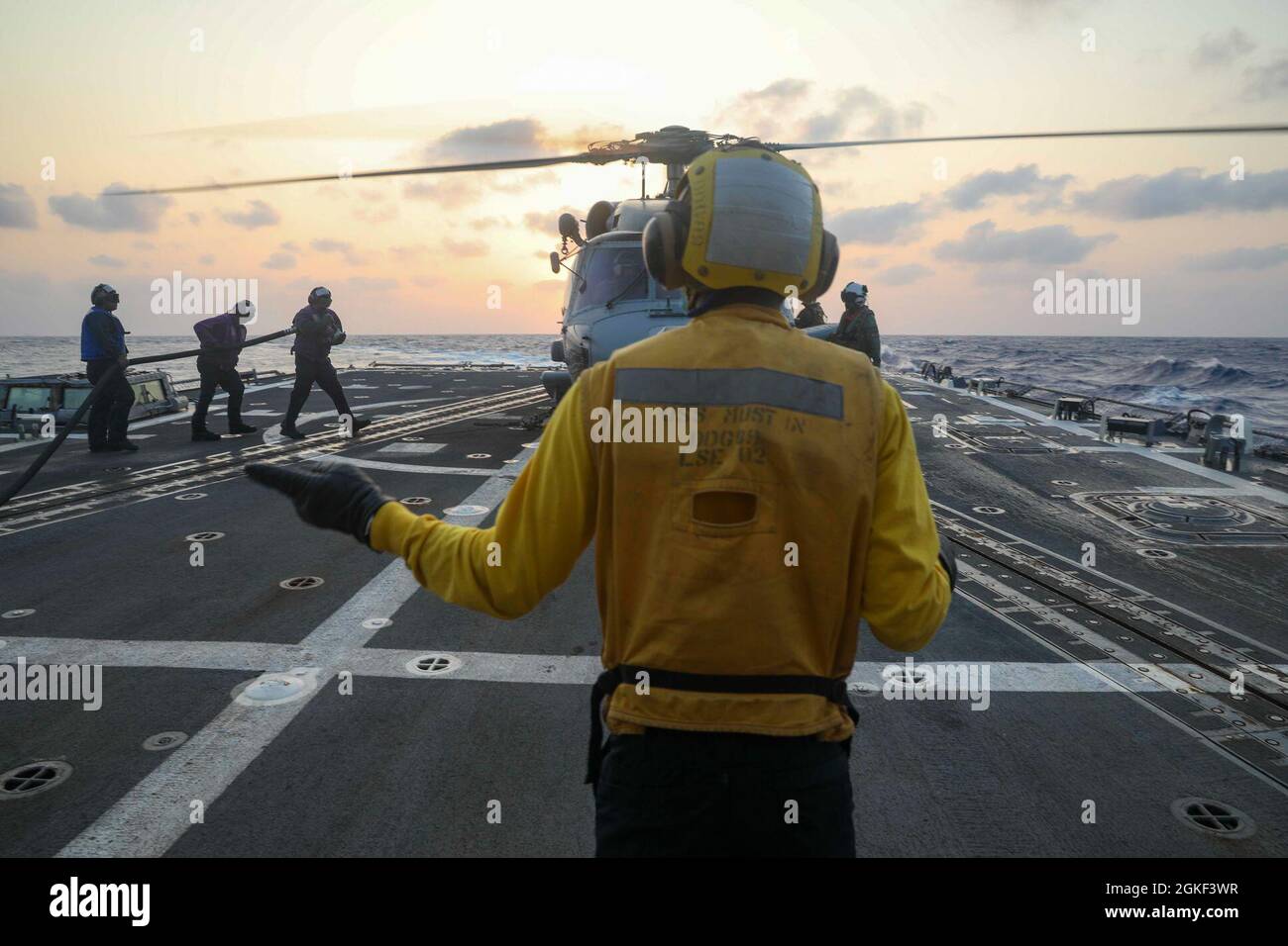 PHILIPPINE SEA (April 5, 2021) Boatswain’s Mate 3rd Class Reshawn ...