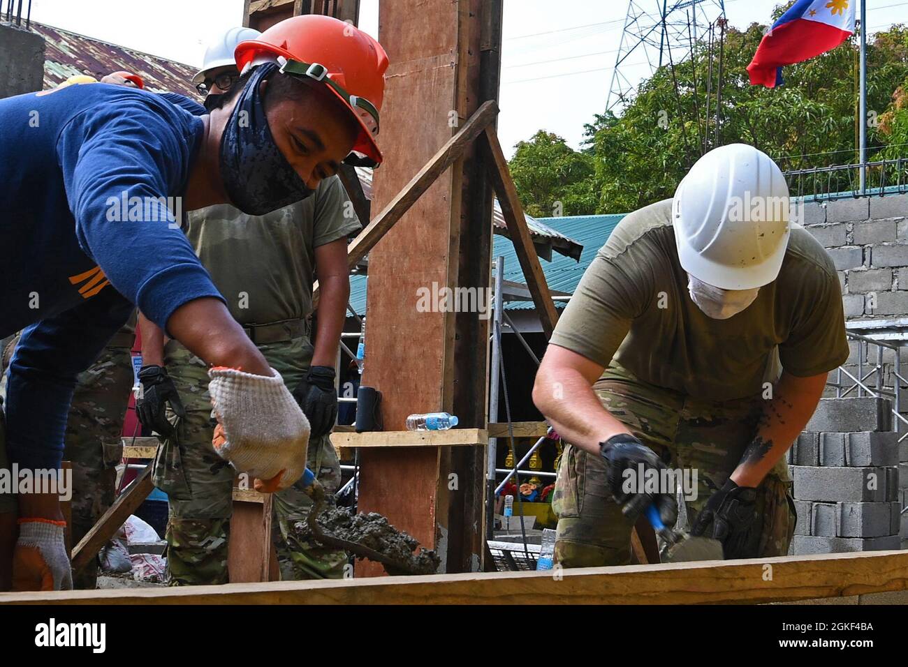 Philippine Navy Petty Officer Third Class Jervie Perren (left), Naval ...