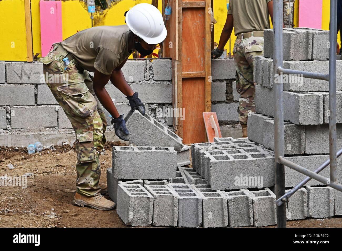 U.S. Army Pfc. Diamond Cousins, 561st Engineering Construction Company ...